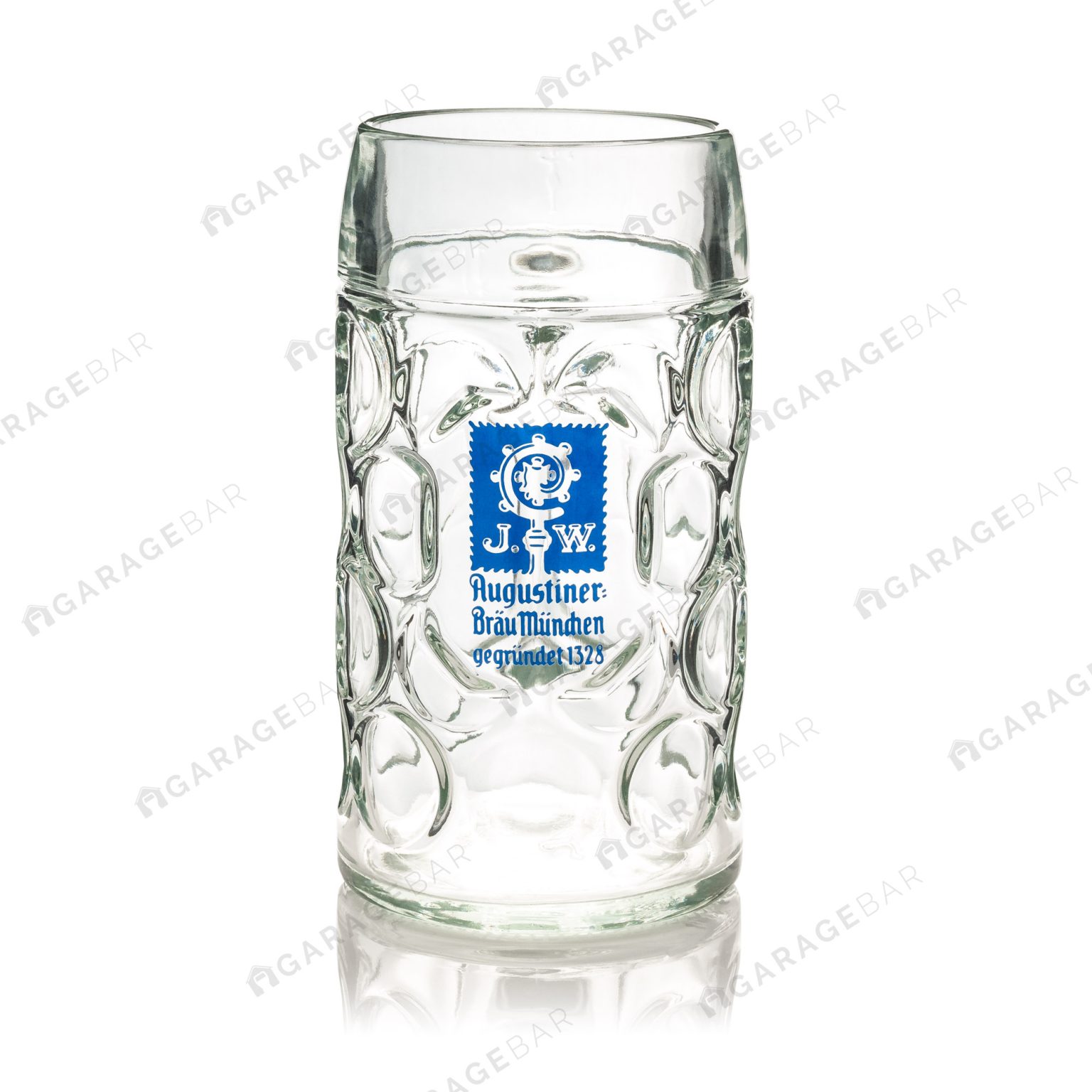 Augustiner Stein Tankard Beer Glass - Two Pint/1L - GarageBar