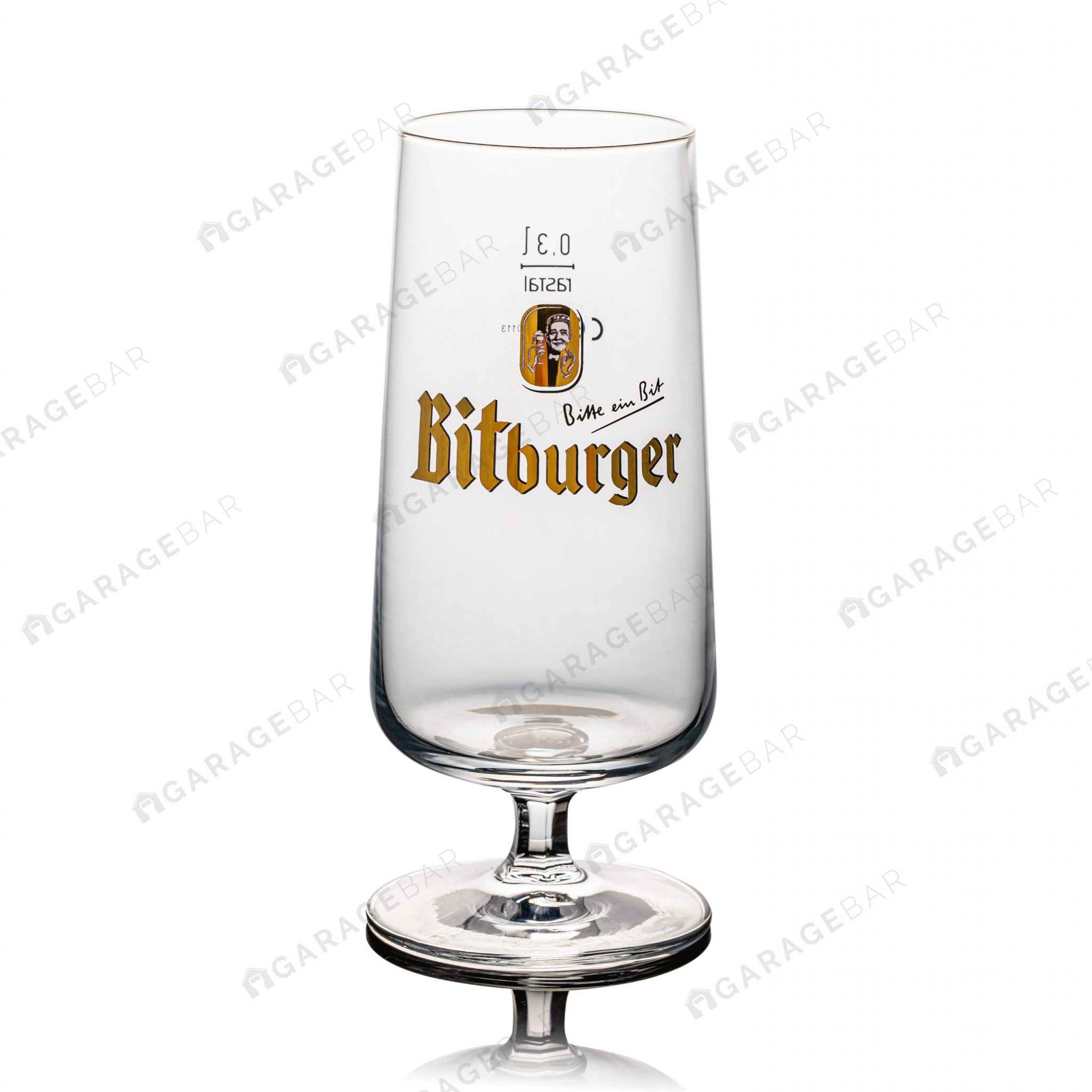 Bitburger Stemmed Chalice Beer Glass - Half Pint/30cl - GarageBar