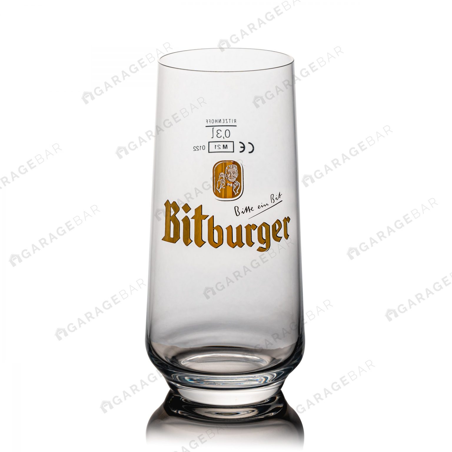 Bitburger Tumbler Beer Glass - Half Pint/30cl - GarageBar