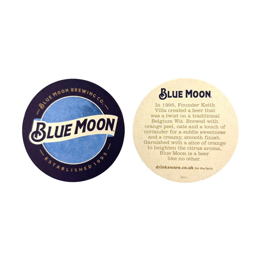 Blue Moon Beer Drip Mats - GarageBar