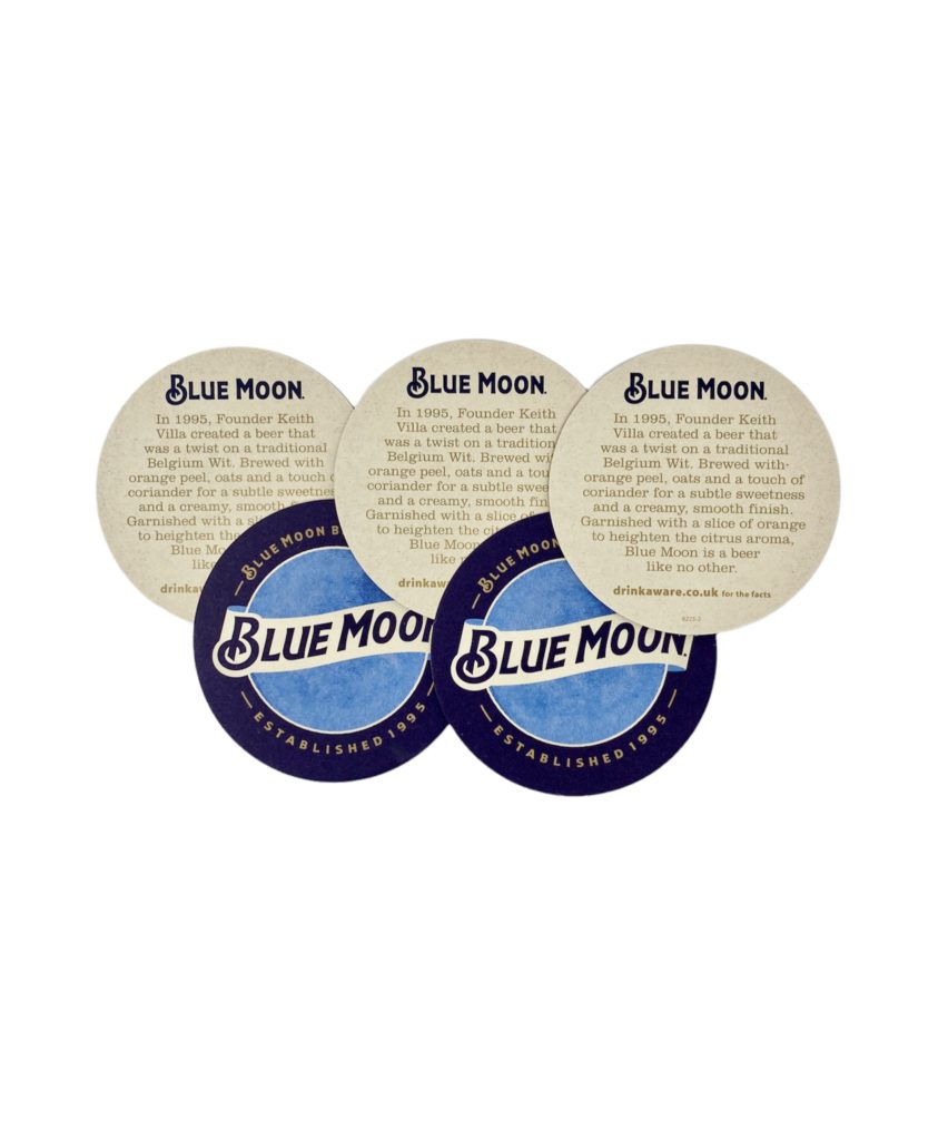 Blue Moon Beer Drip Mats - GarageBar Limited