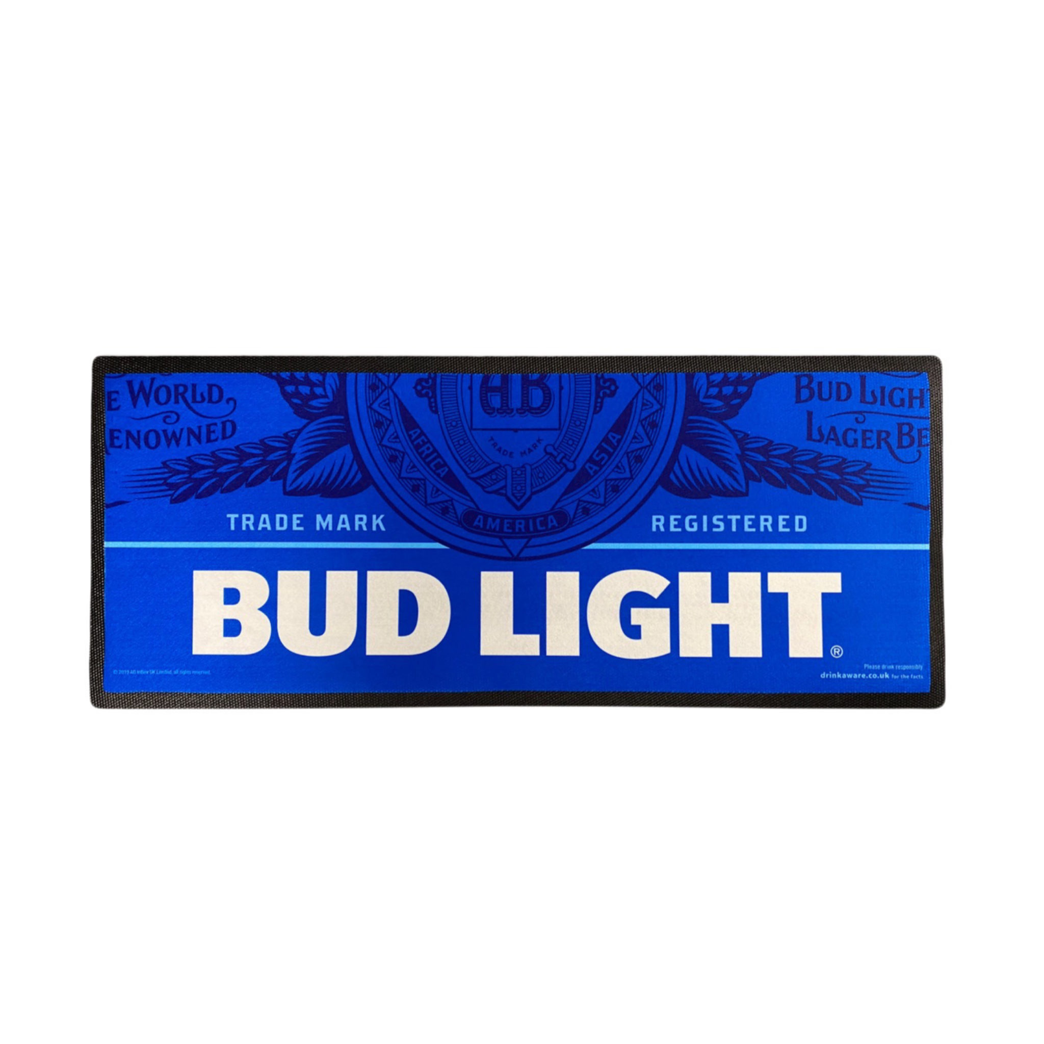 Budweiser Bud Light Cloth Bar Runner - Rubber Backed - GarageBar