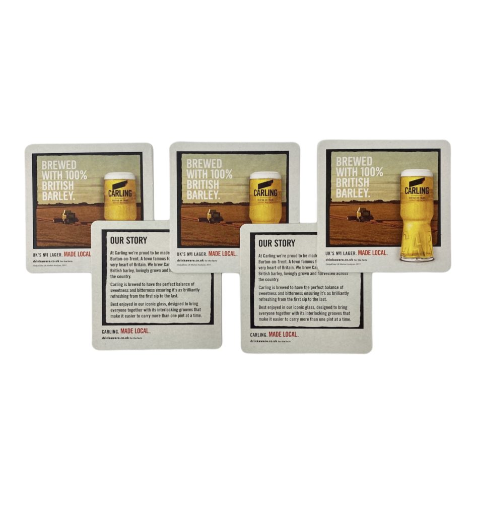 Carling Beer Drip Mats - GarageBar Limited