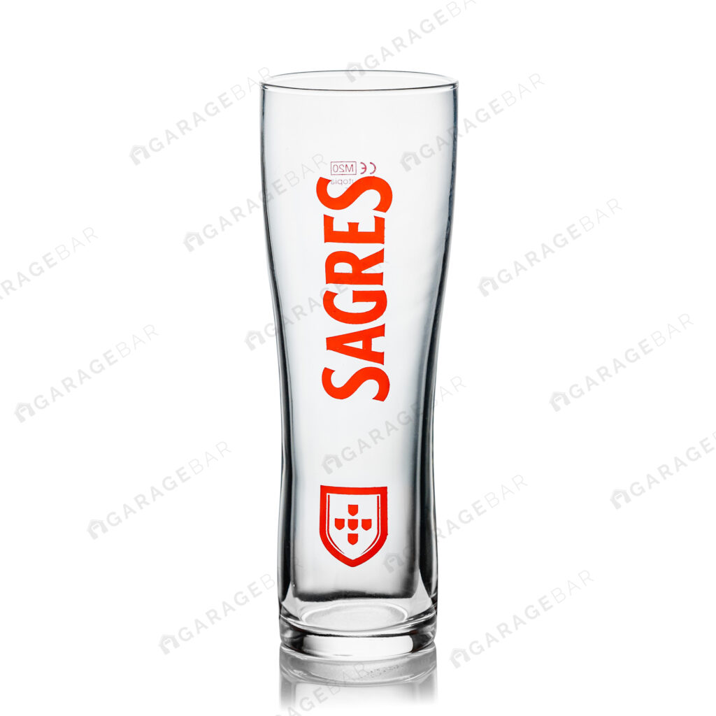 Sagres Beer Glass - Pint/20oz - GarageBar Limited