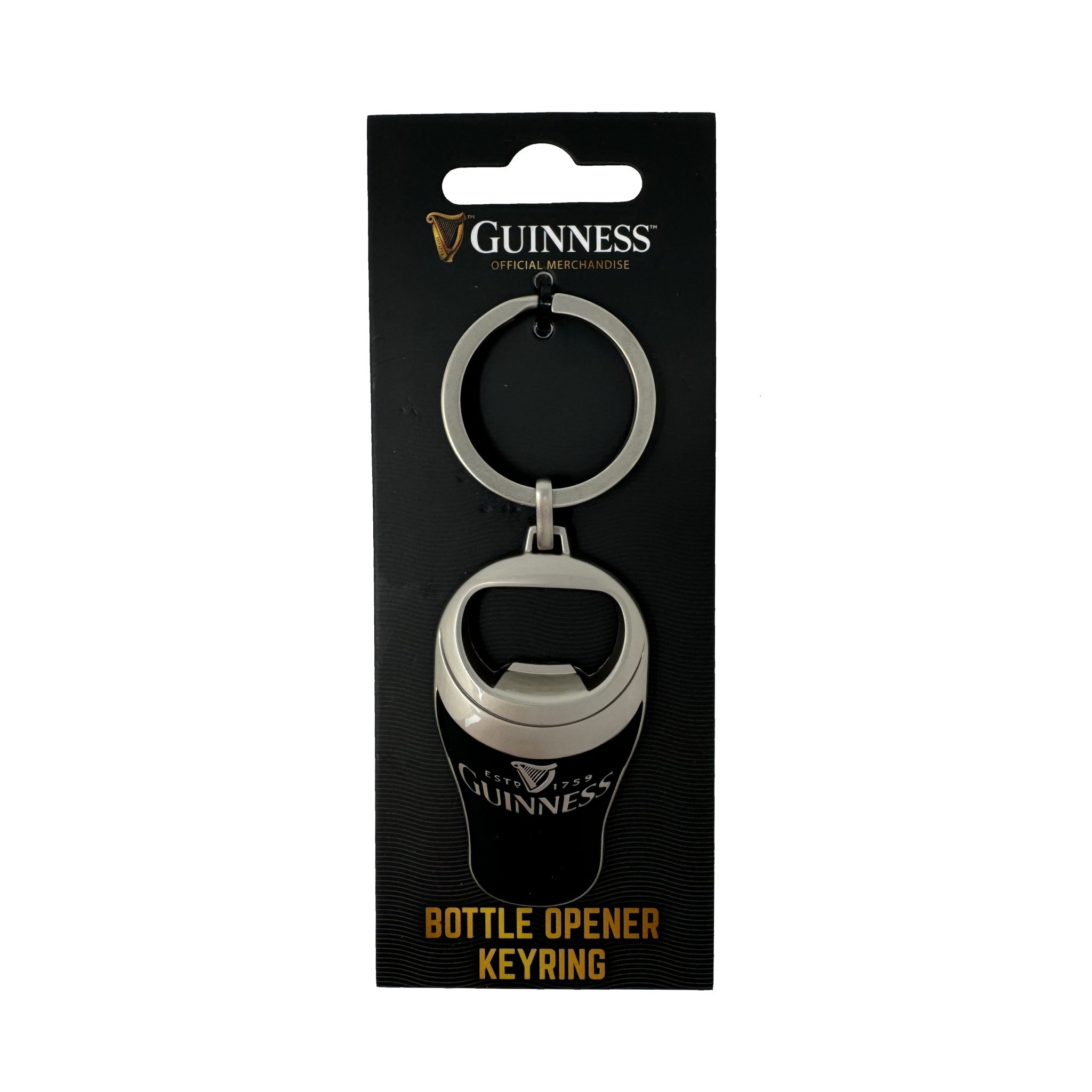 Guinness 3D Pint Bottle Opener Keyring - GarageBar