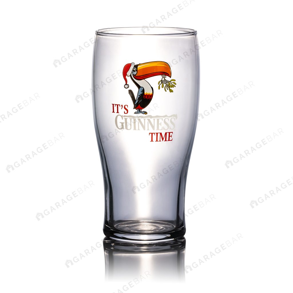 Guinness Christmas Toucan Beer Glass - Pint/20oz - GarageBar