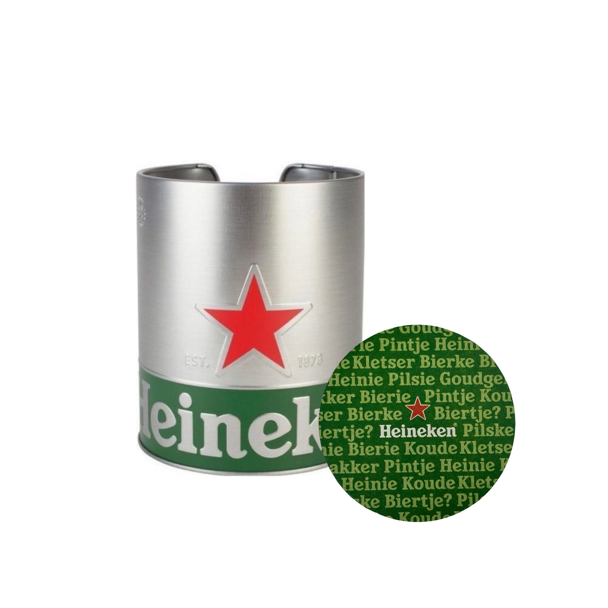 Heineken Beer Drip Mat Holder with 100x Drip Mats - GarageBar